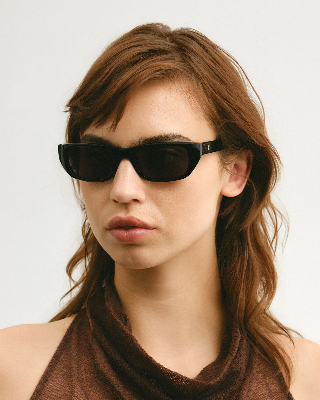Marcel Black Black - Slim Rectangular Sunglasses by Corlin – corlineyewear